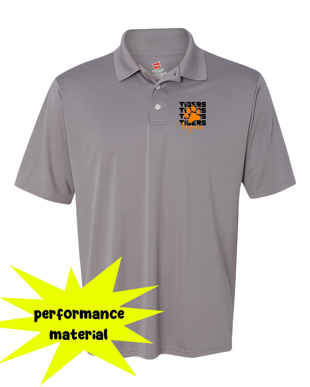 Tigers Performance Material Polo T-Shirt Design 14