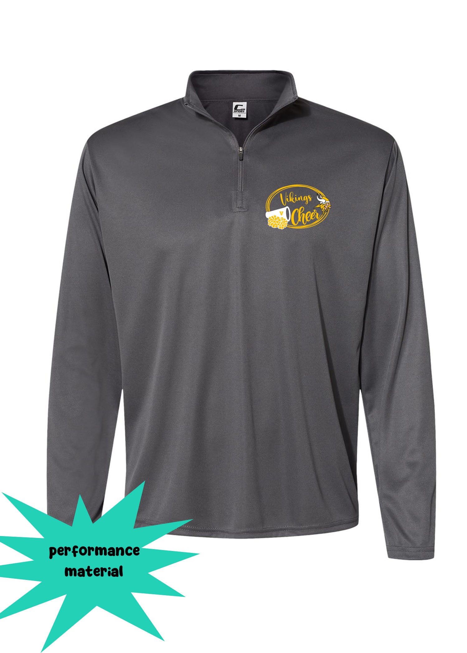 Vernon Cheer Quarter Zip Long Sleeve Design 15
